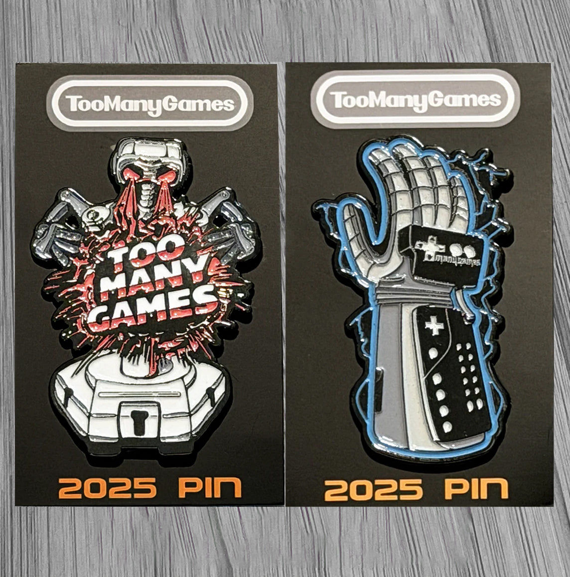 Both 2025 Show Pins – TooManyGames
